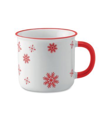 Cana ceramica vintage cu fulgi de zapada - promoteART